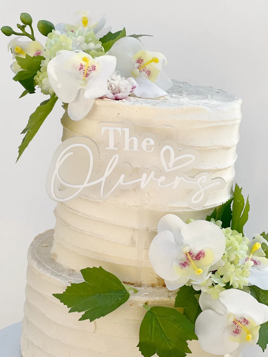 Mr & Mrs Floating Initials Cake Topper | Wedding Cake Toppers ...