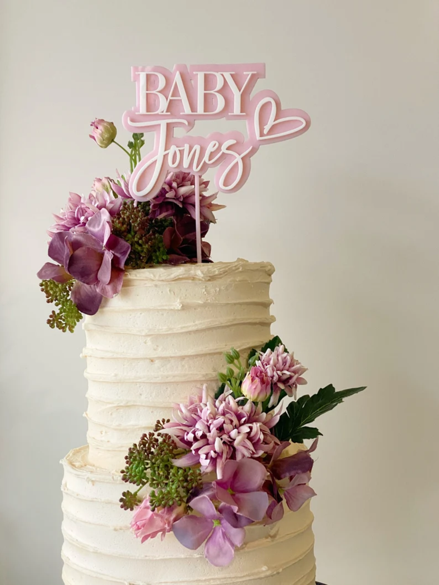 Two Tone Baby Shower Cake Topper – Creating Monkies